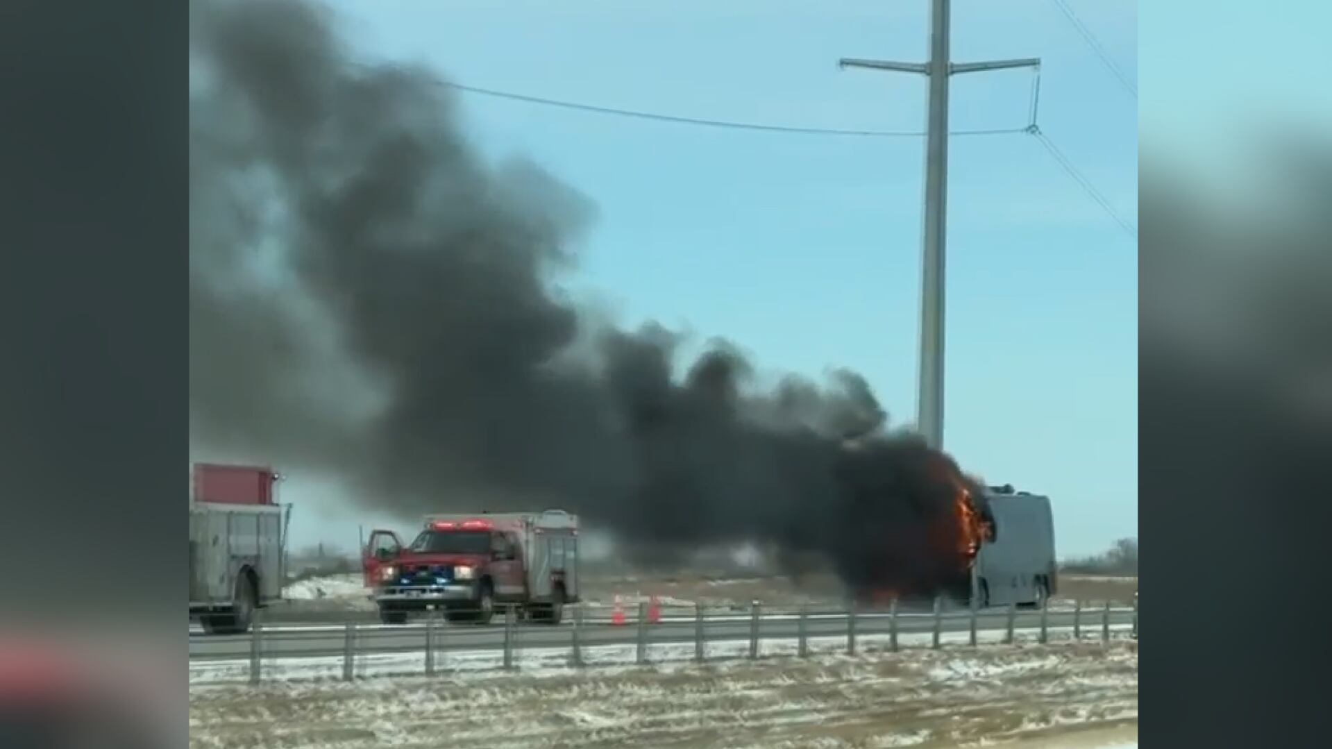 Comedian Bert Kreischer’s tour bus catches fire on Minnesota interstate
