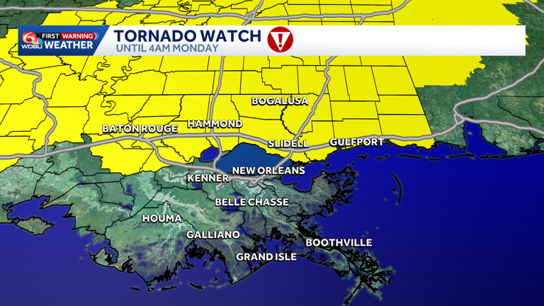 A tornado watch is in effect