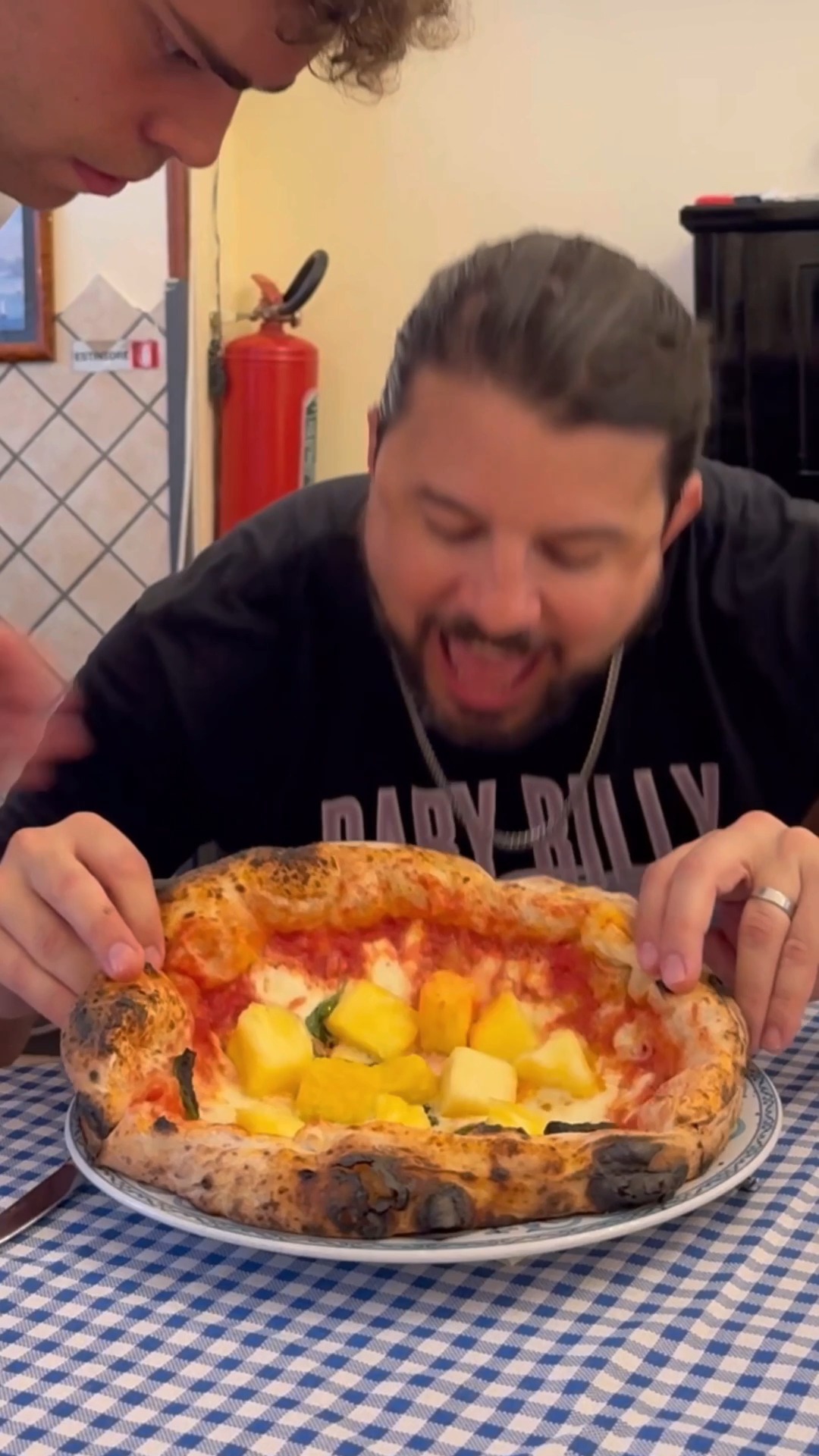 I put pineapple on pizza in Italy