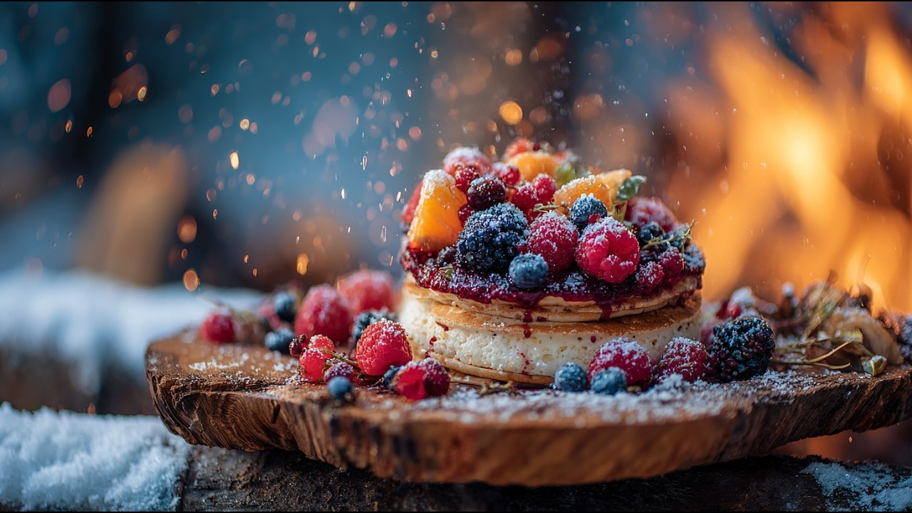 I made a wild pancake berry dessert 🍓