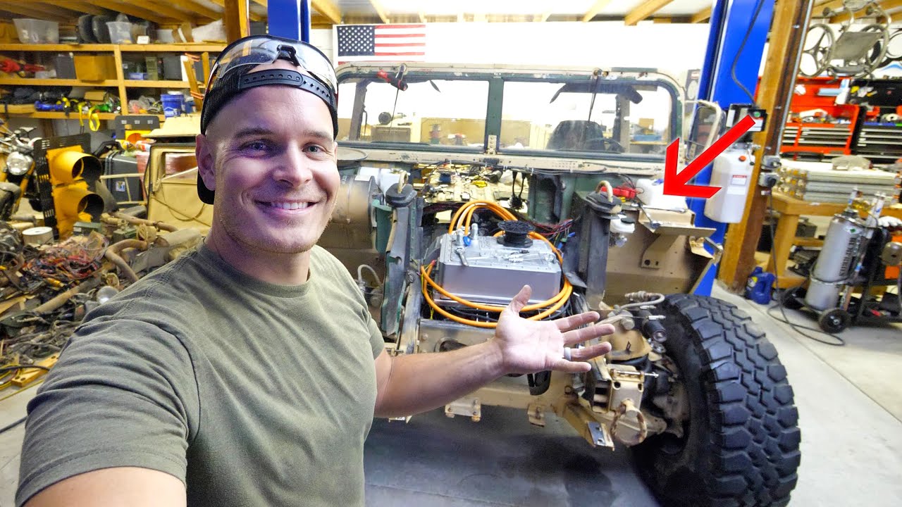 We stole the brakes from a Tesla! Totally silent electric Hummer?