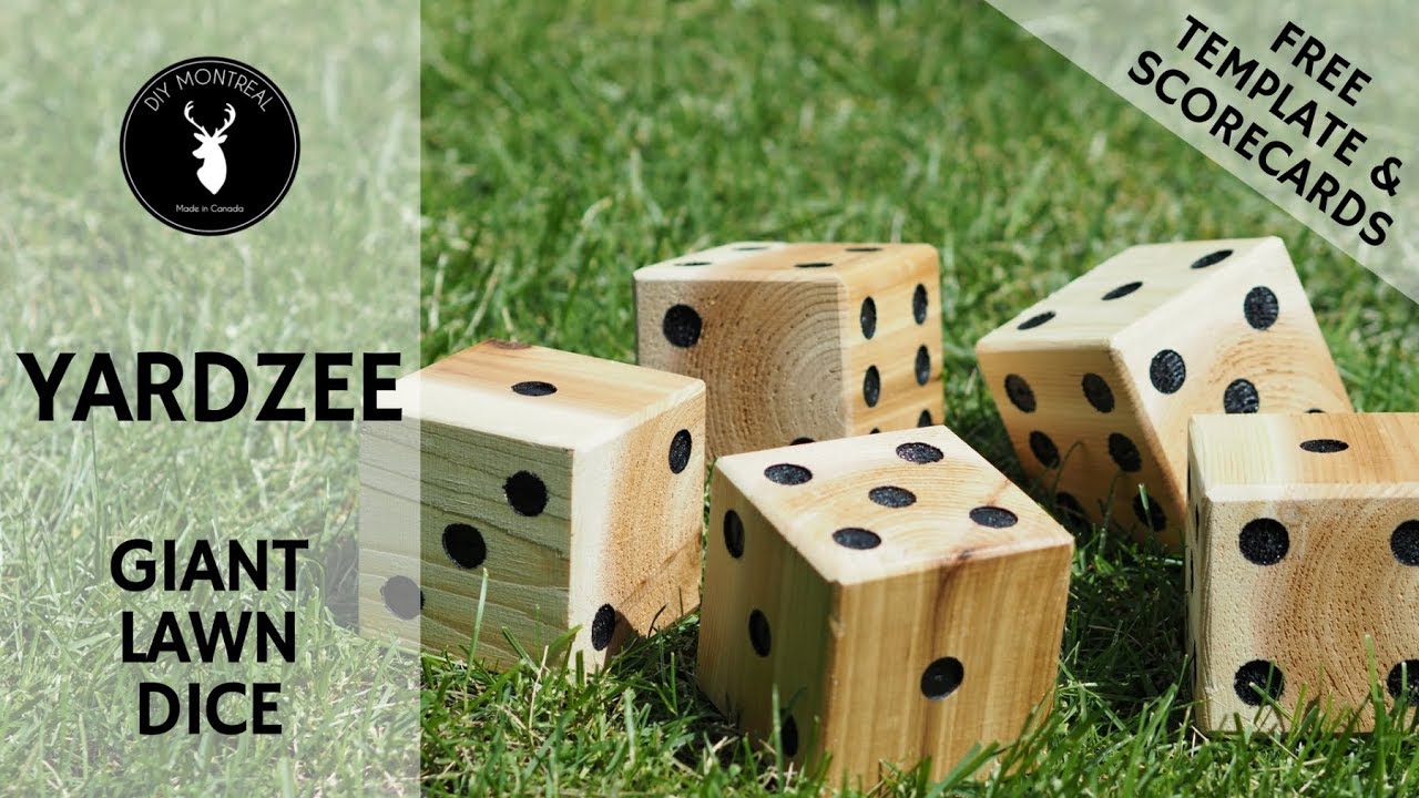 DIY Yardzee: Giant yard dice game