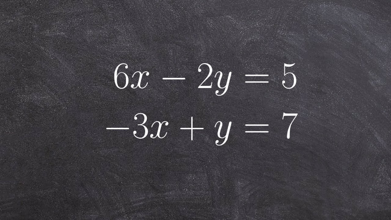 Solve a system of linear equations using substitution