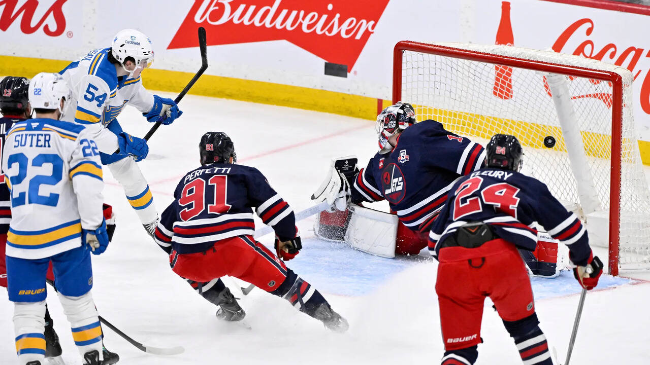 Haydn Fleury scores first goal in over two years as Jets defeat Blues 3-2