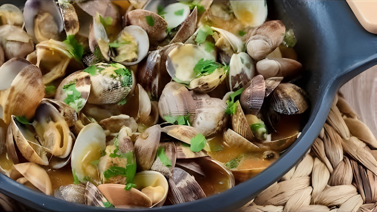Almejas a la marinera | Receta tradicional de marisco paso a paso