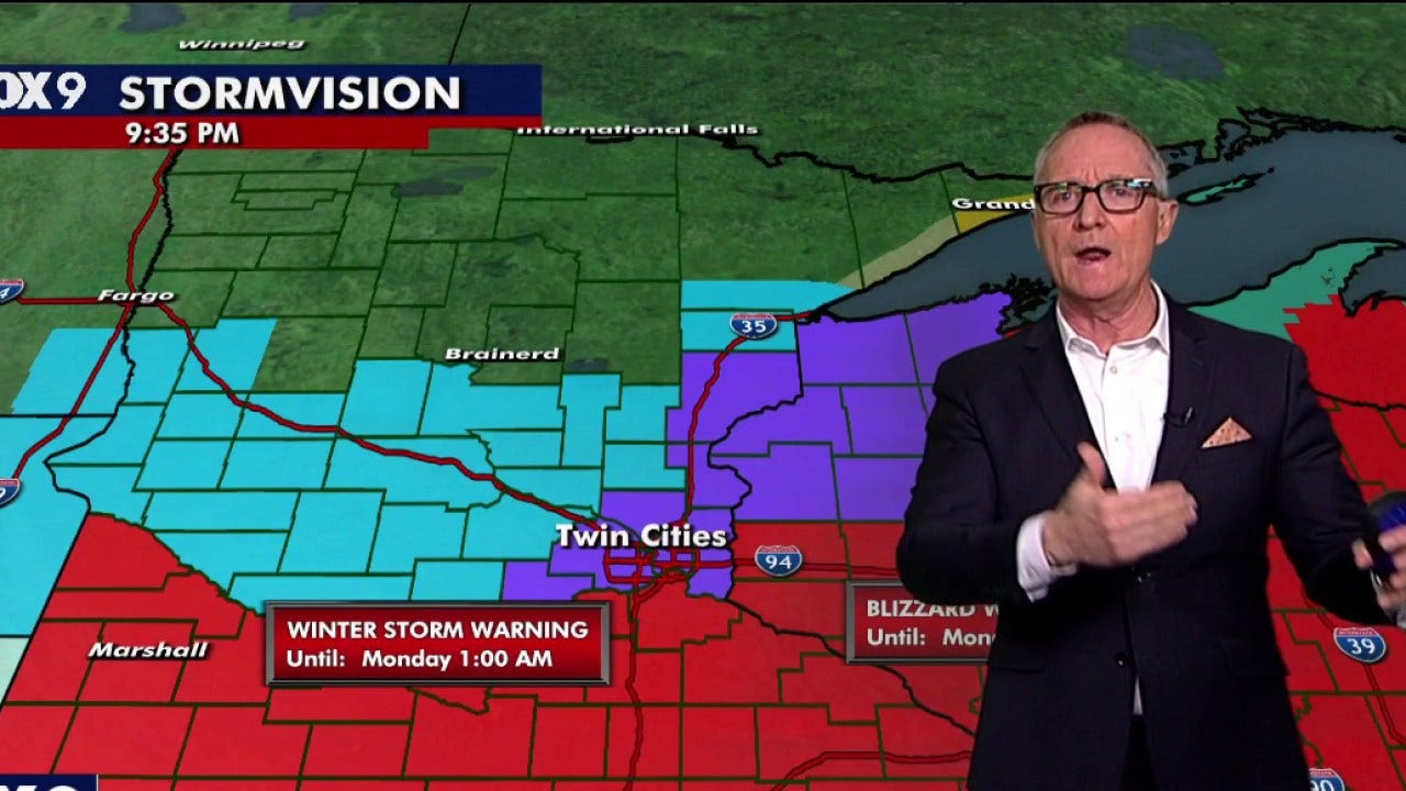 Minnesota winter storm: Blizzard conditions, school closings Monday