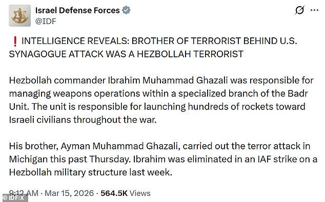 Shocking extent of Michigan synagogue attacker Ayman Ghazali's ...
