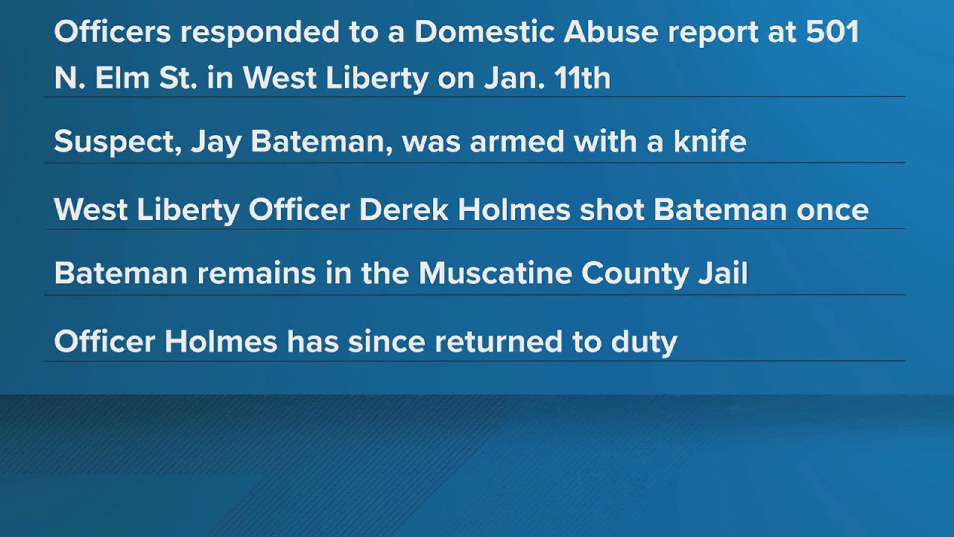 West Liberty officer justified in shooting