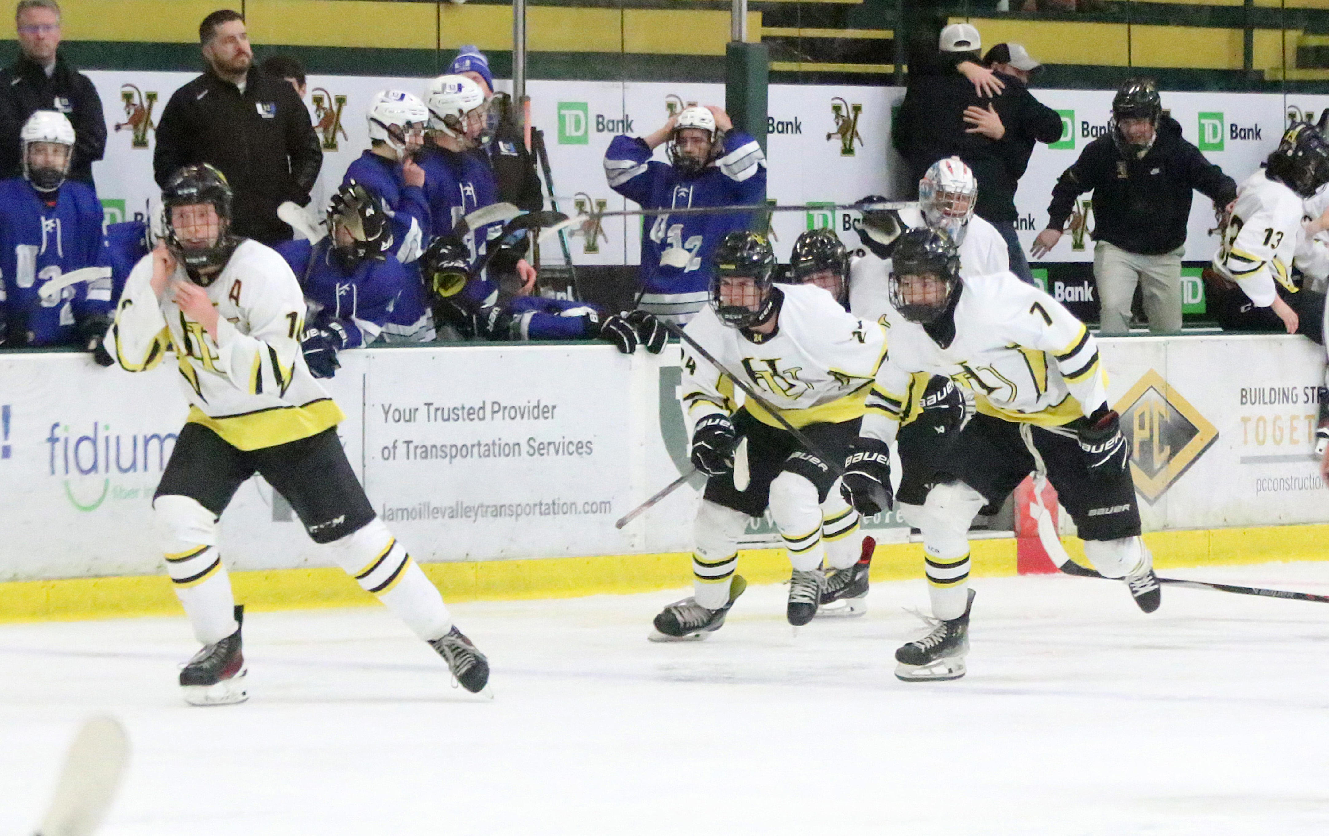 Harwood boys hockey caps rally with 2OT winner for back-to-back D-II titles