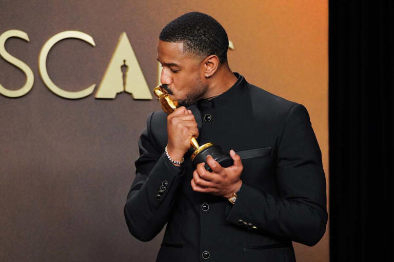 Michael B Jordan gets long-lasting standing ovation as he wins best ...
