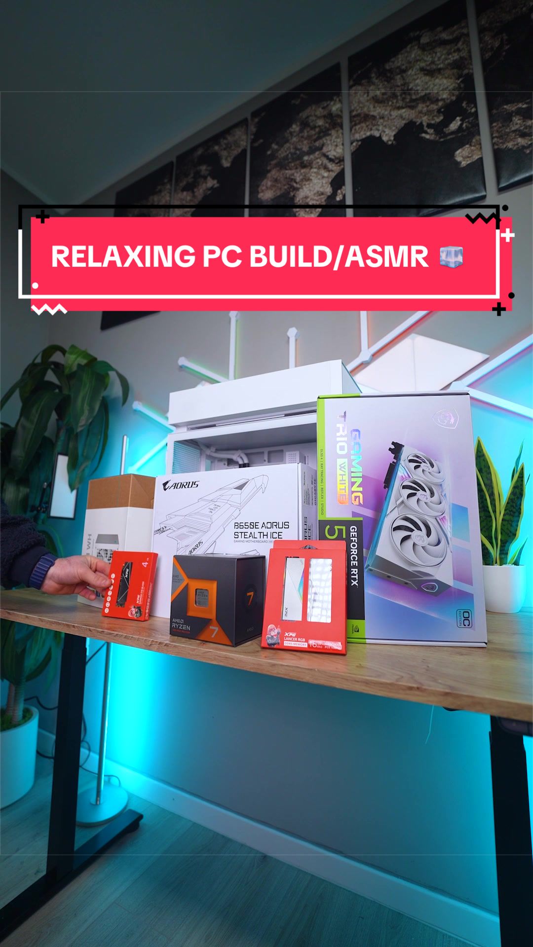 Relaxing PC build ASMR with Ryzen 7 7800X3D and Aorus B650E clean high ...