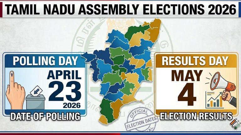 Tamil Nadu Assembly elections 2026: Polling on April 23, results on May ...