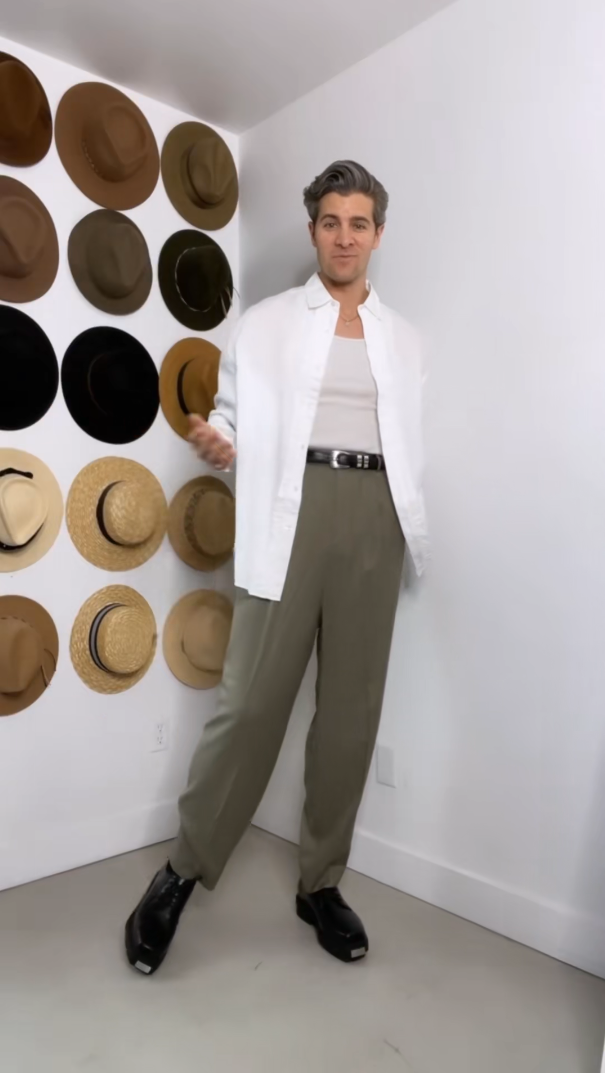 Styling a frilly shirt with confidence: outfit idea