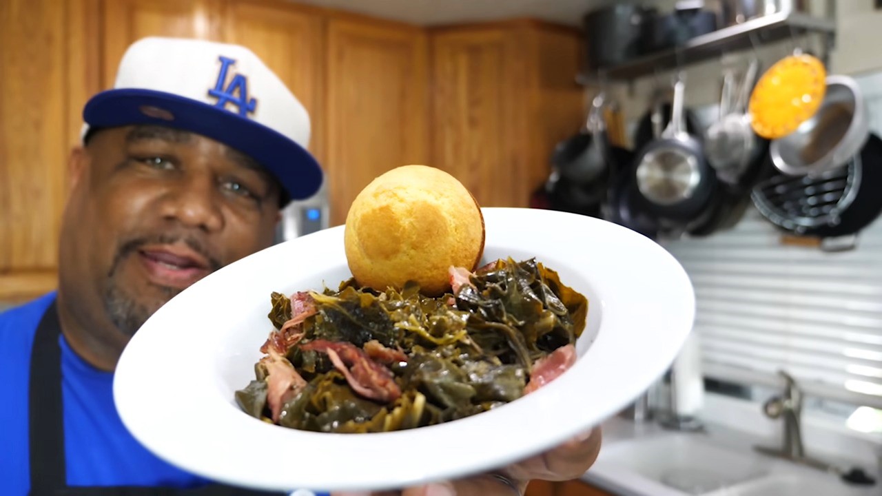 Southern collard greens with smoked turkey