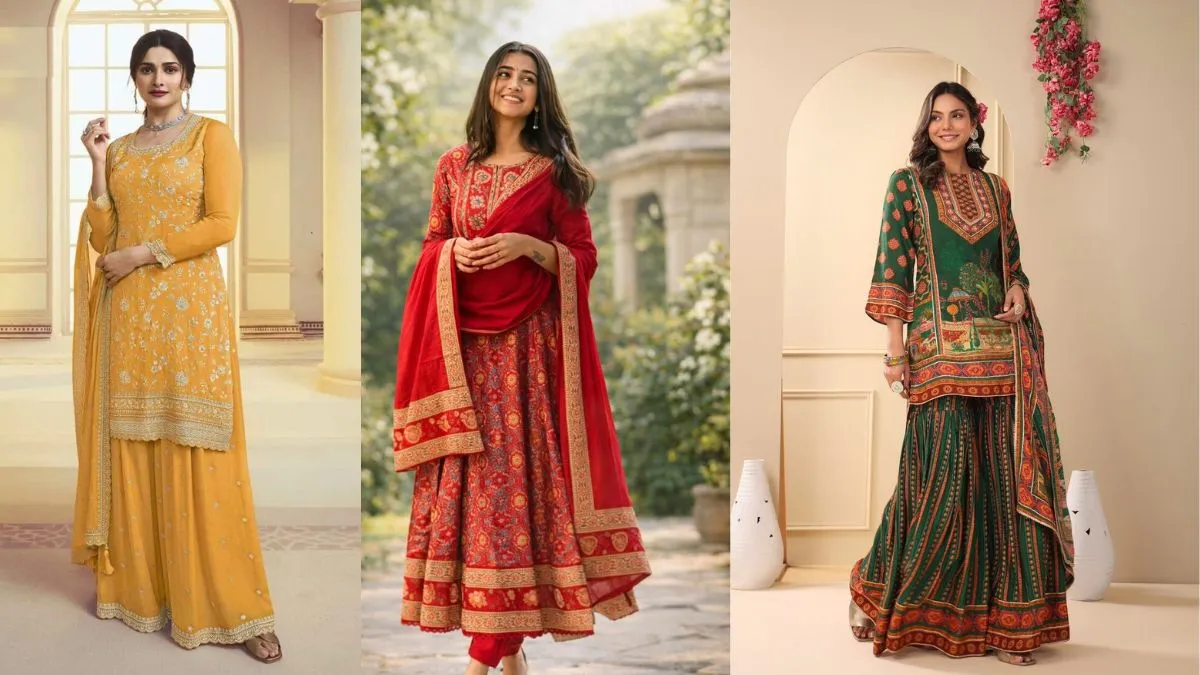 Chaitra Navratri 2026: Elegant palazzo suit designs for women