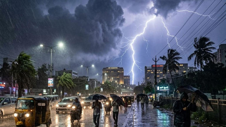 Hyderabad weather alert: Thunderstorms, strong winds likely today