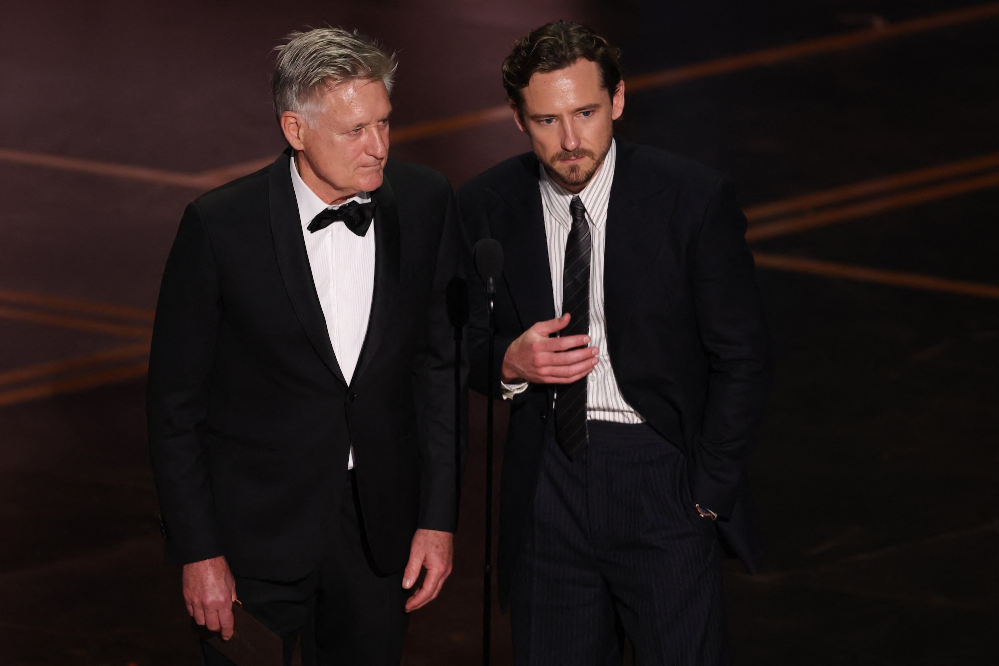 Lewis Pullman jokes about being dad Bill's 'sequel' during 2026 Oscars