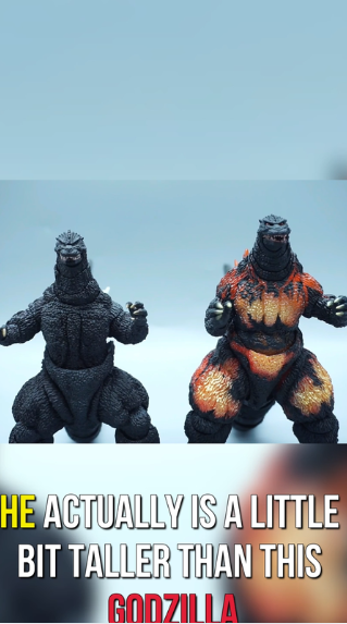 How different Godzilla figures compare in size