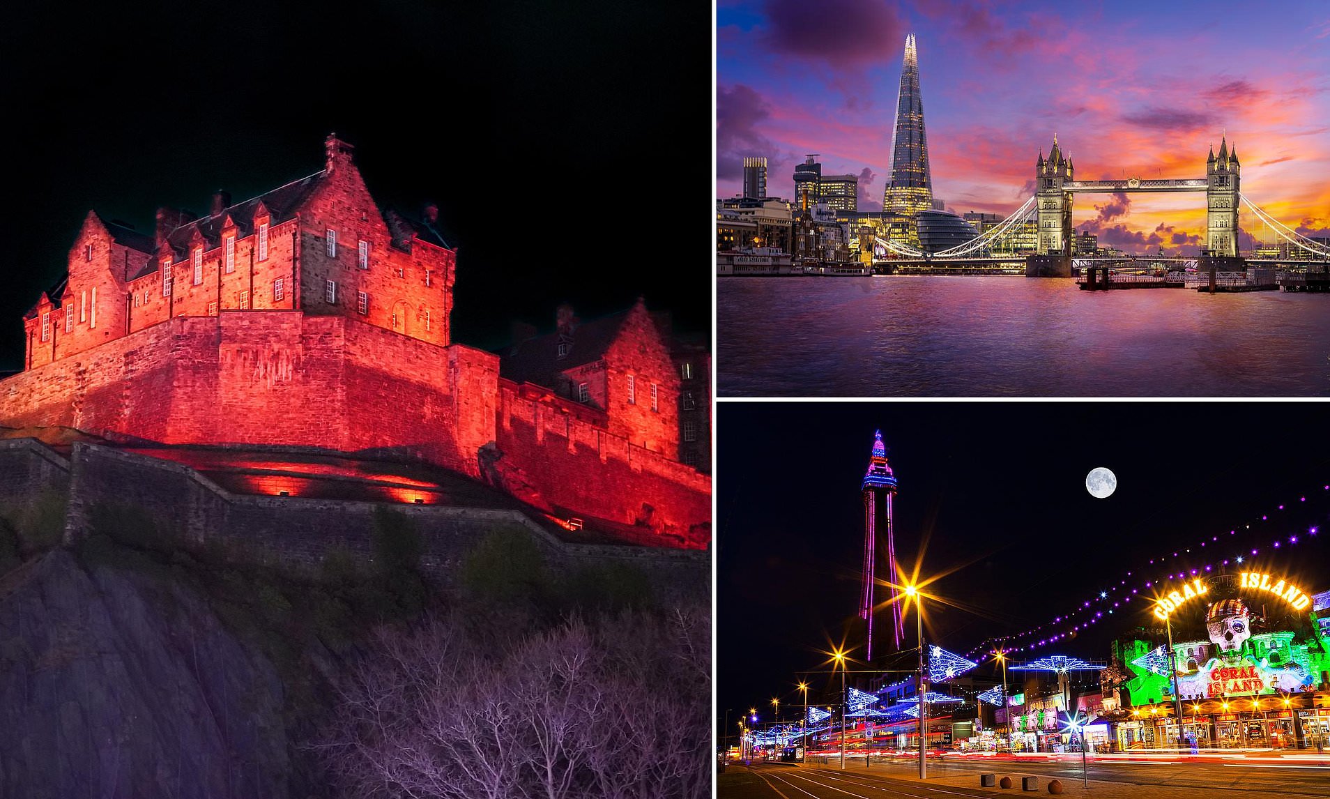 UK's most beautiful nighttime landmarks revealed - do you agree?