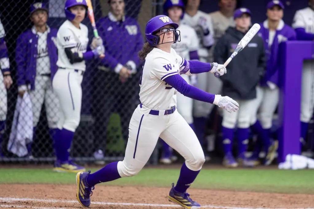Washington softball sweeps Maryland Terrapins after 8-2 win