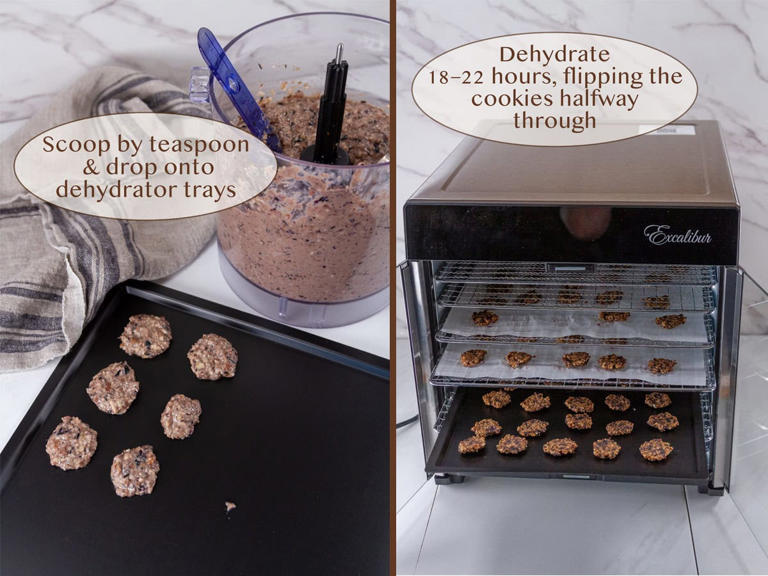 Raw blueberry almond cookies