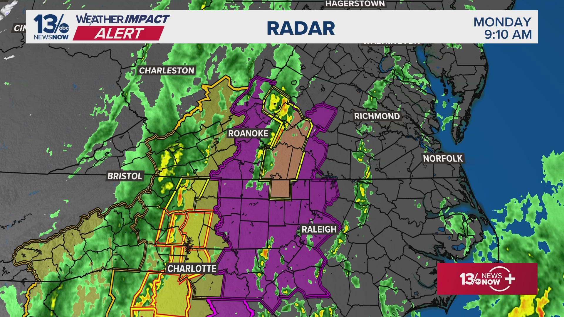 Weather impact alert: Severe storms, tornado risk Monday in Hampton Roads