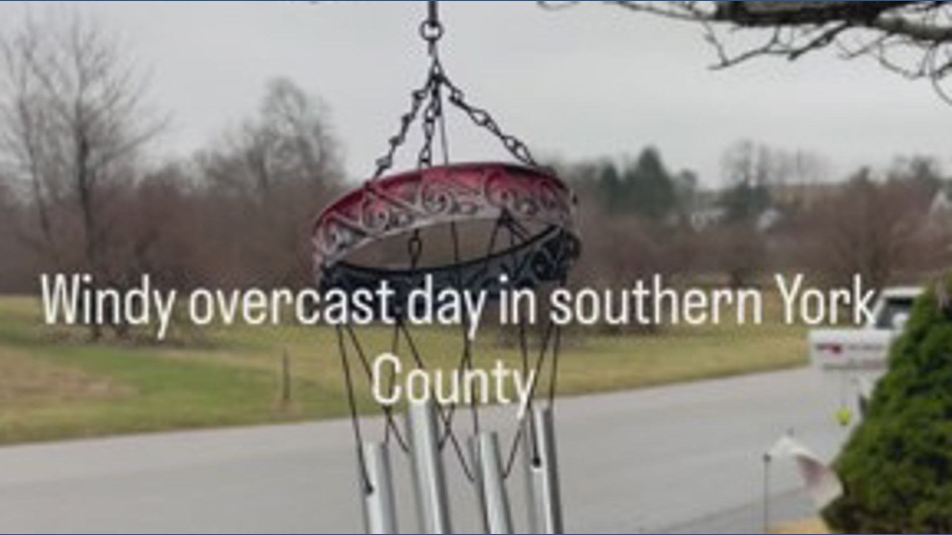 Windy, overcast day in southern York County