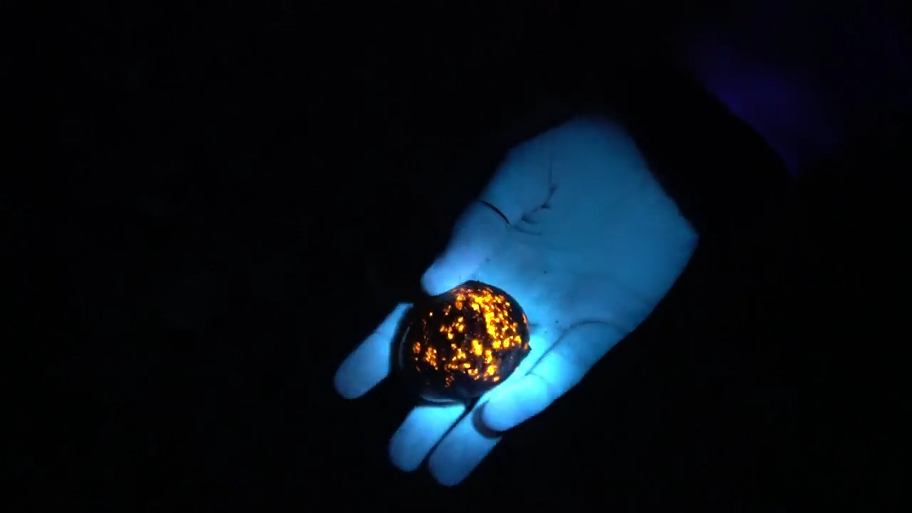These rocks looked normal until night fell, then started glowing