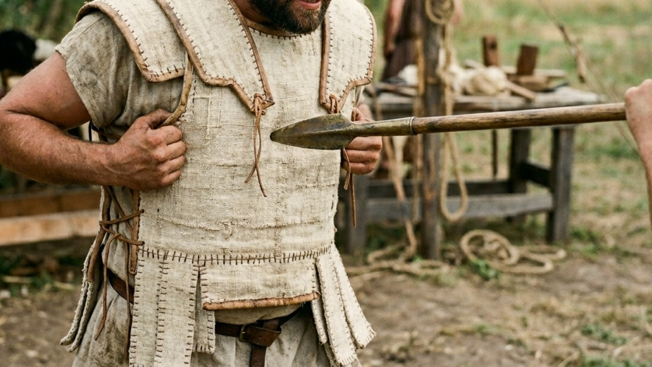 This ancient linen armor was built layer by layer to see if Bronze Age ...