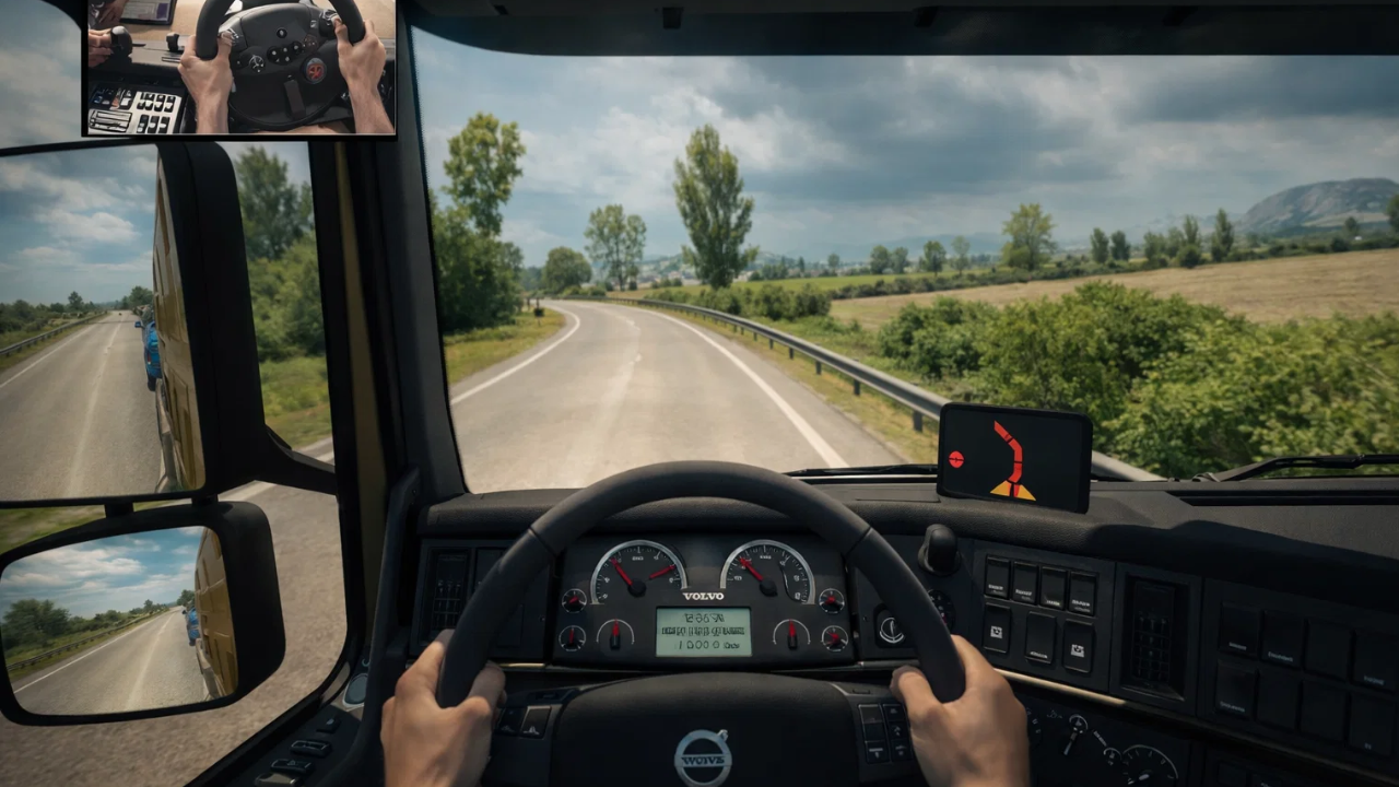 What driving a Volvo FH16 feels like in Euro Truck Simulator 2