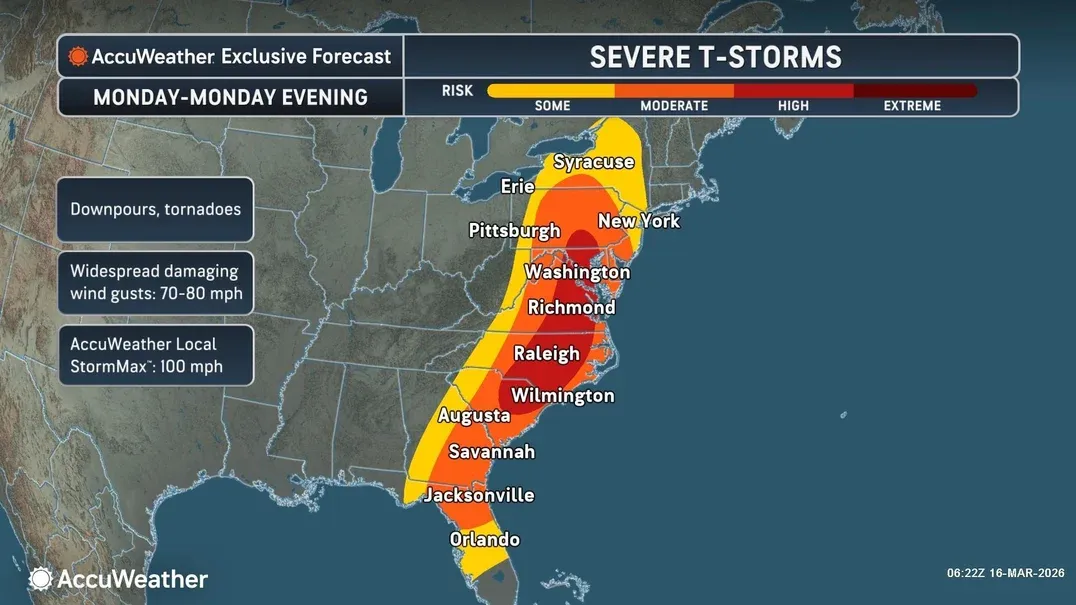 NWS issues tornado watch, severe weather warnings for DC, MD, VA areas