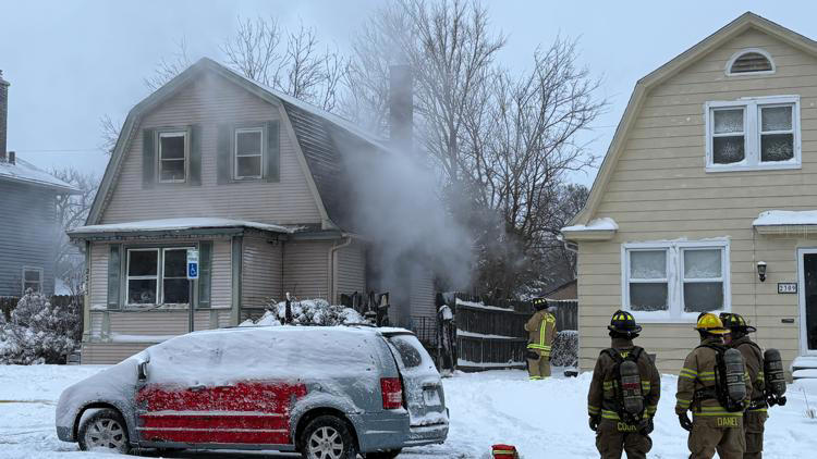 First responders battle house fire on 7th Street in East Moline Monday ...