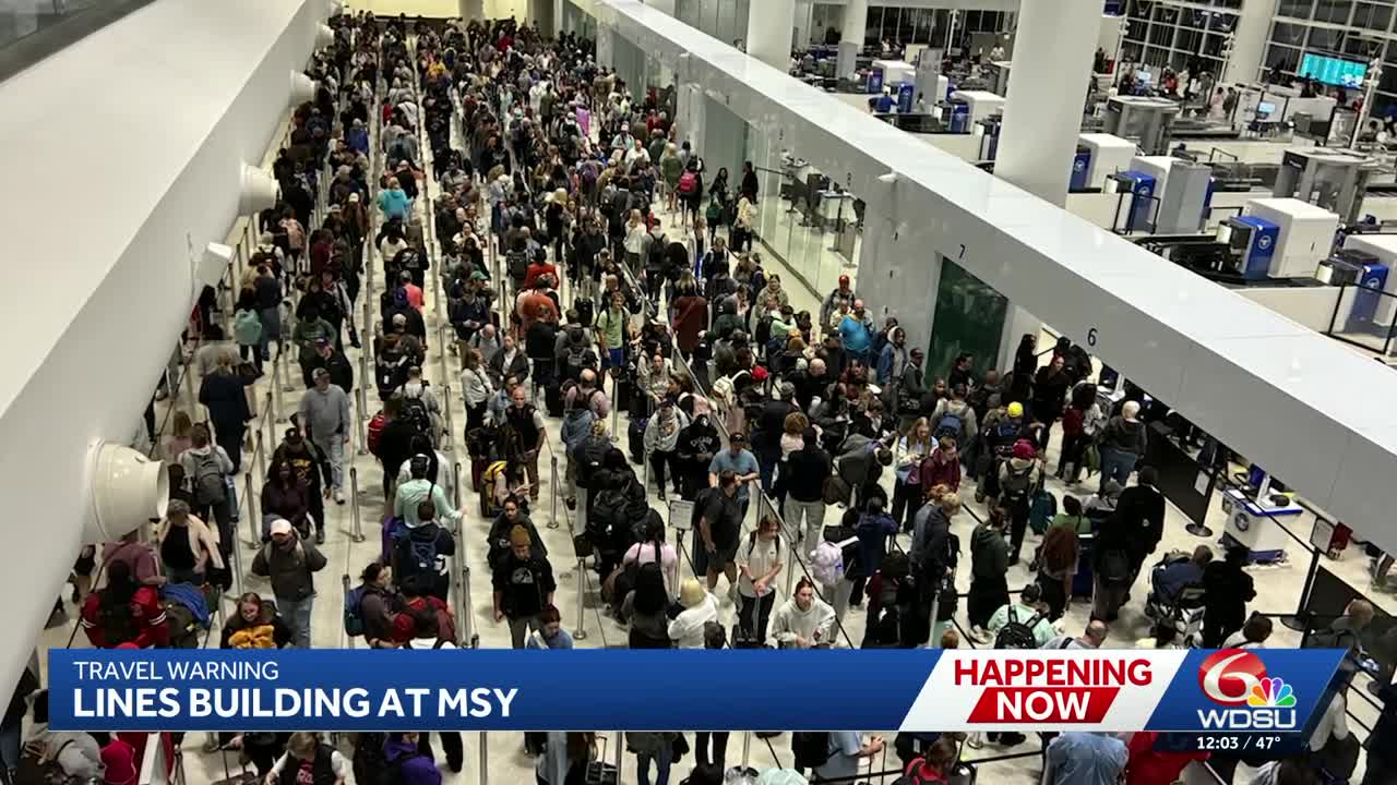 MSY officials warn of long TSA lines as government shutdown leads to ...