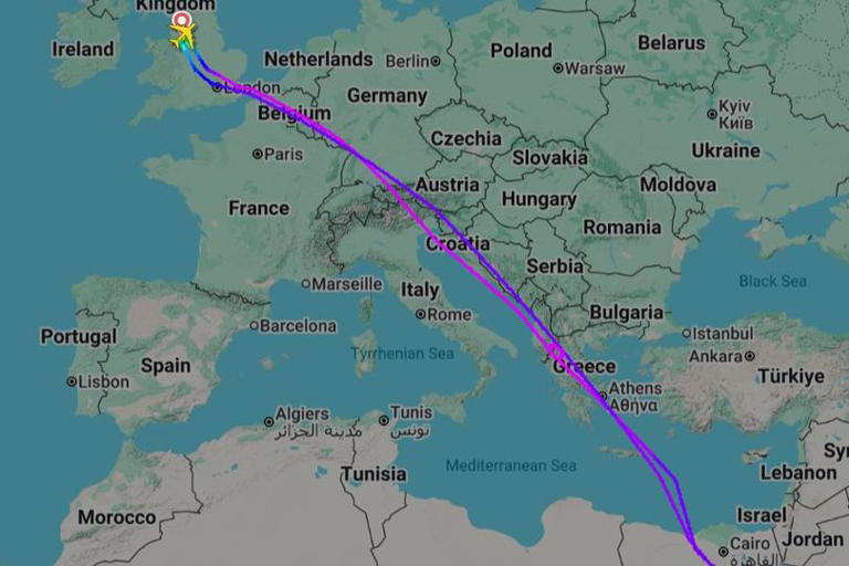 Emirates flight from Manchester to Dubai returns after drone strike