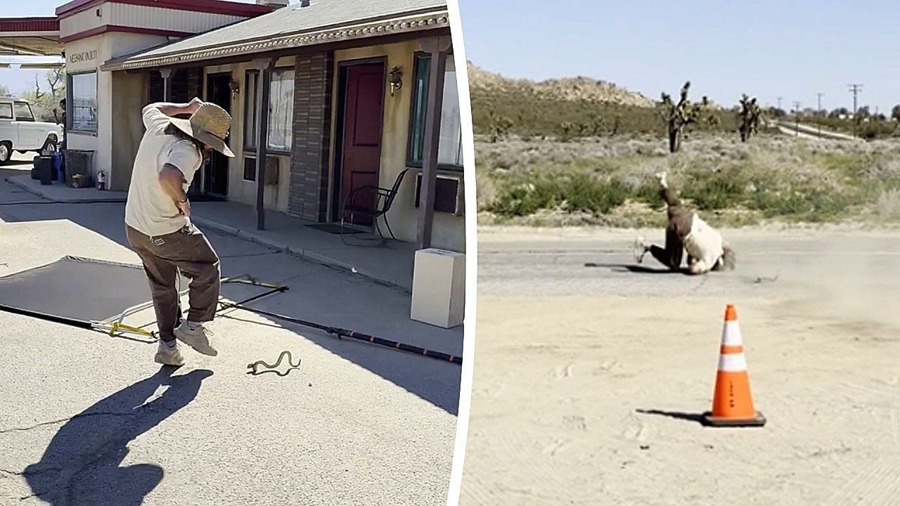 Fake snake prank sends man running in panic in California