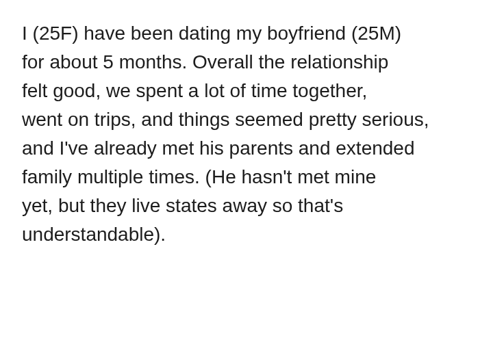 After five months, she was shocked to discover her boyfriend knew ...