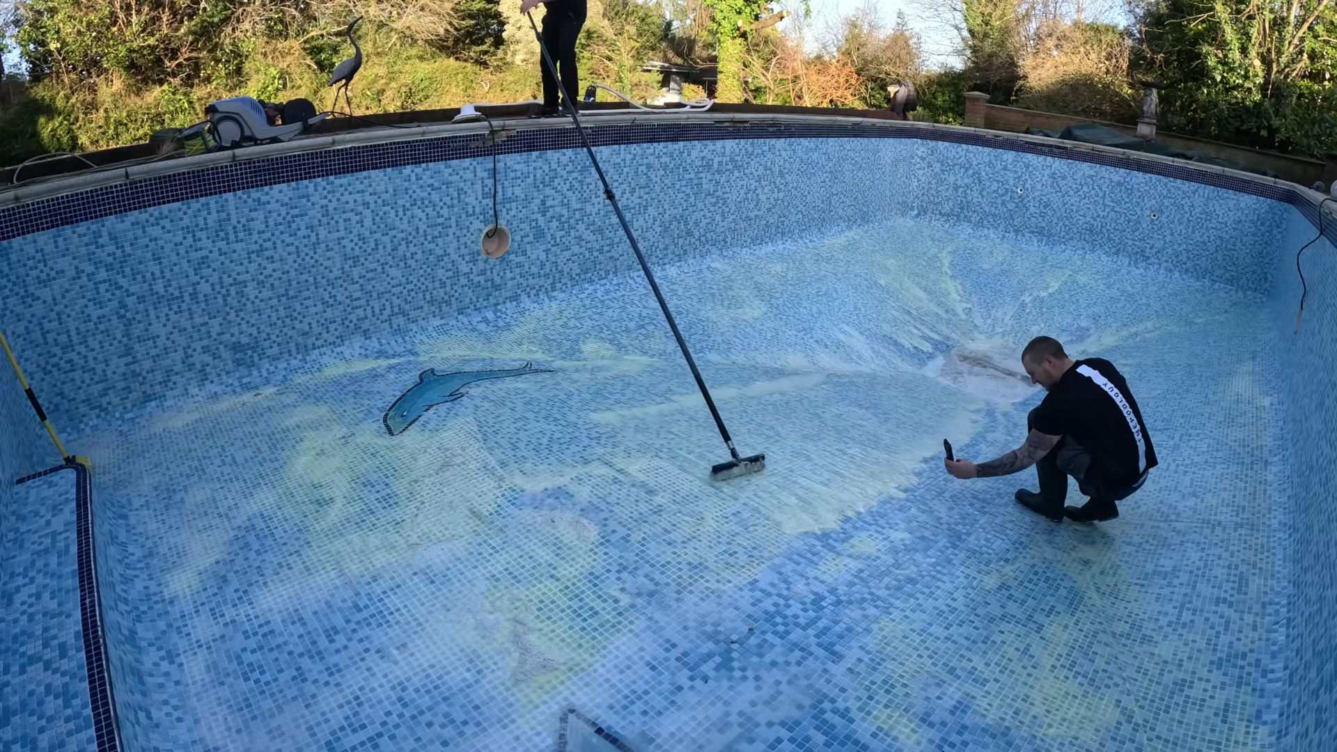 What acid washing did to this forgotten pool