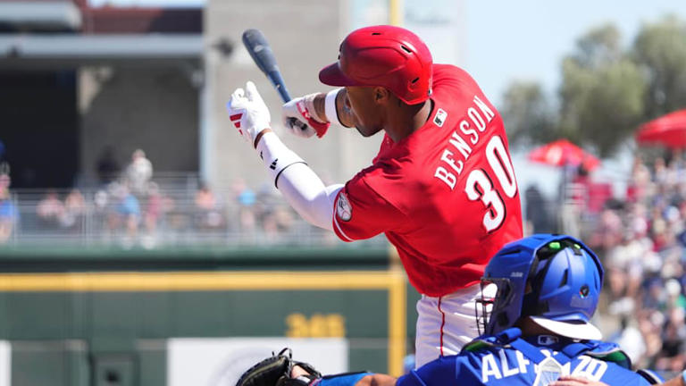 Hot-hitting Reds outfielder still projected to miss Opening Day roster ...