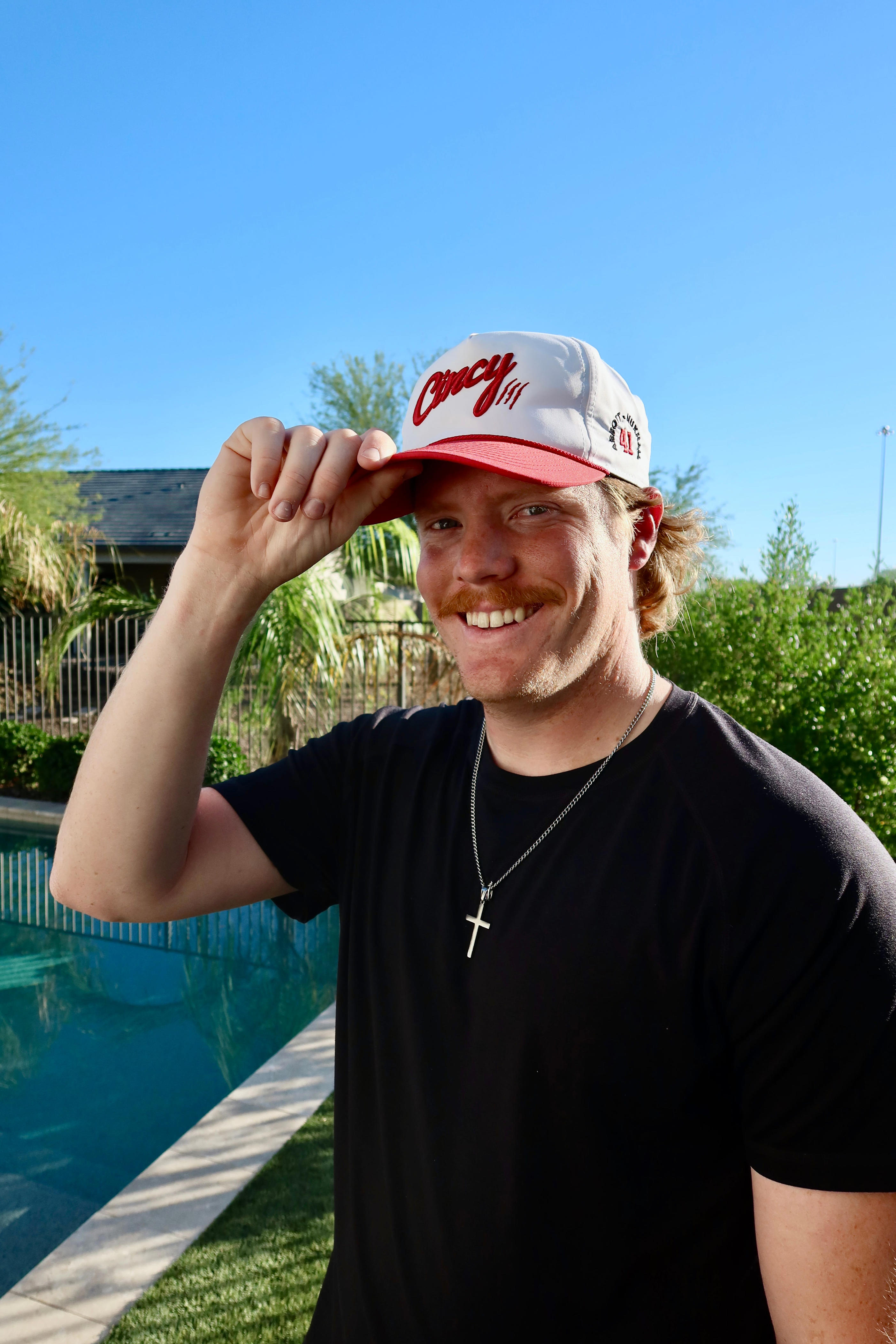 Andrew Abbott, Ted Karras collab for new Cincy hat before Opening Day