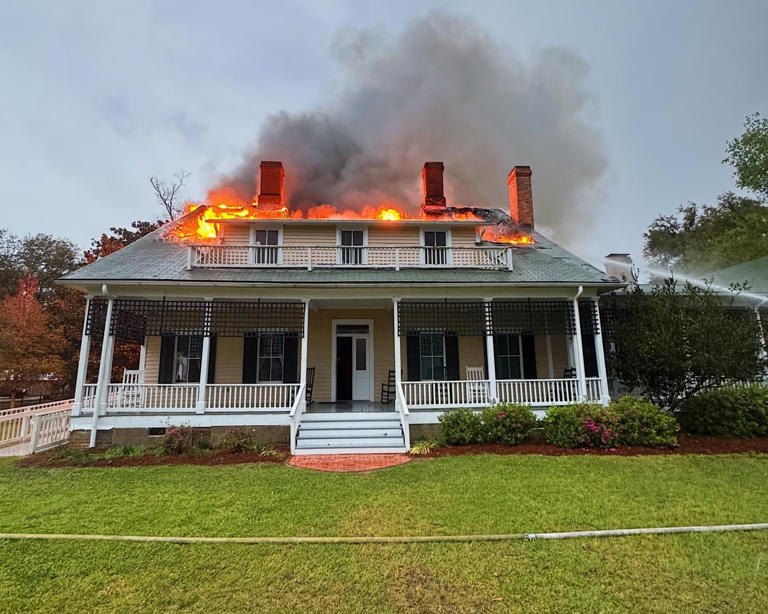 Historic Beadel House at Tall Timbers destroyed by fire