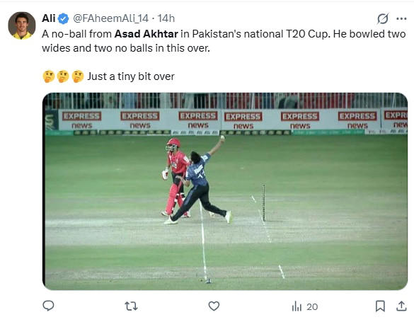 Pakistan fast bowler grabs limelight with massive no-ball in National ...