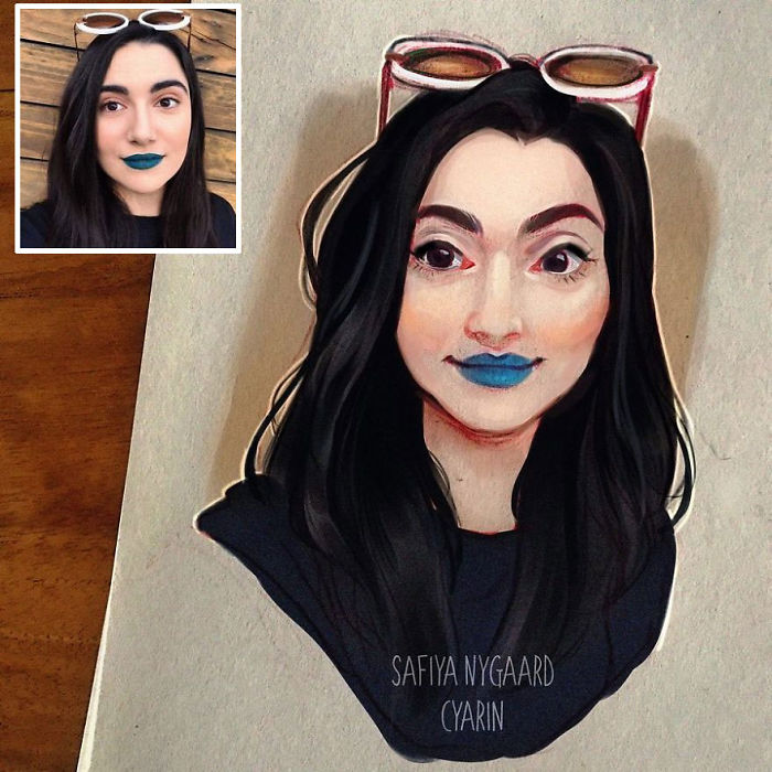 25 people transformed into adorable cartoon illustrations