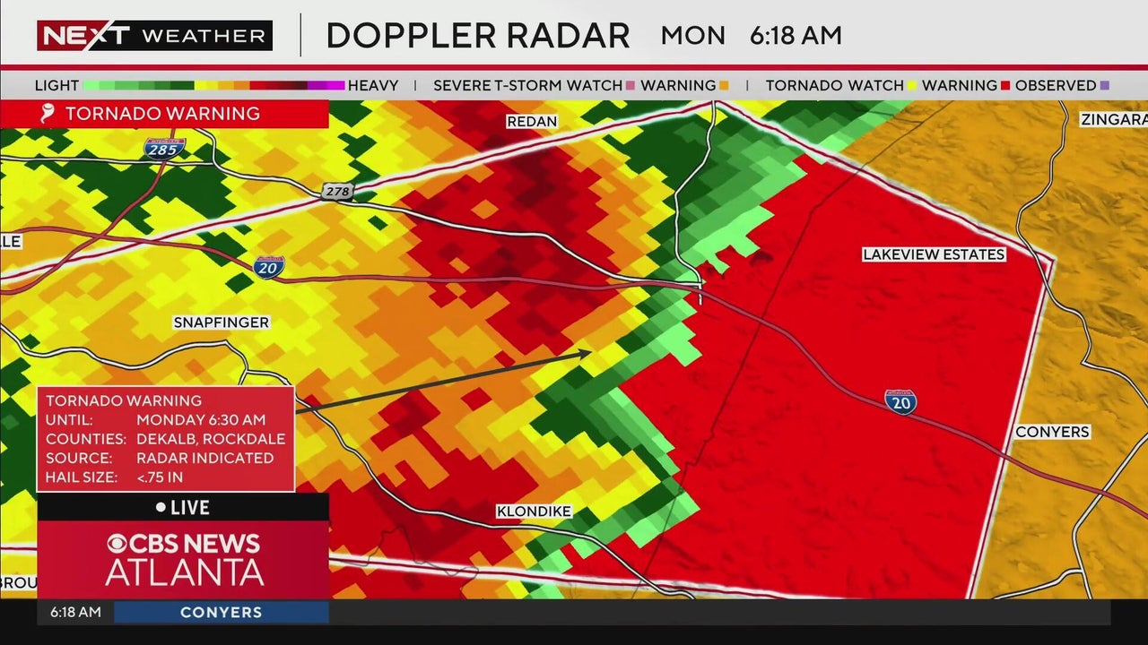 Tornado warnings issued, severe storms across Georgia cause ground ...