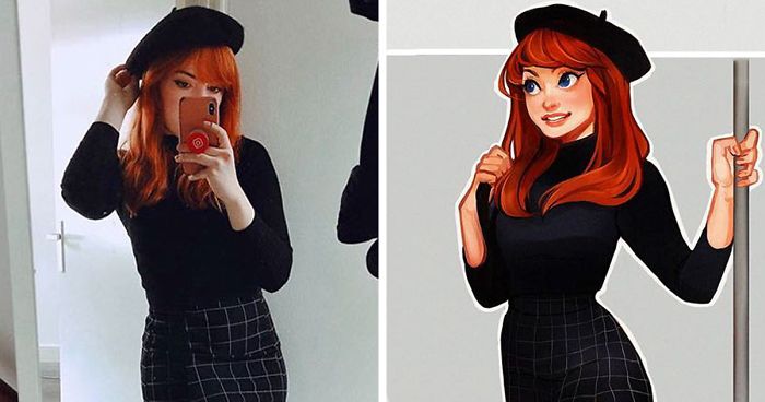 25 people transformed into adorable cartoon illustrations