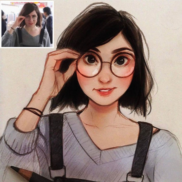 25 people transformed into adorable cartoon illustrations