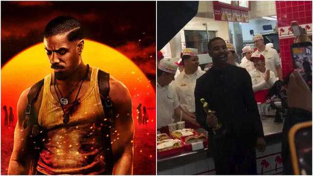 Michael B Jordan celebrates best actor win at Oscars 2026