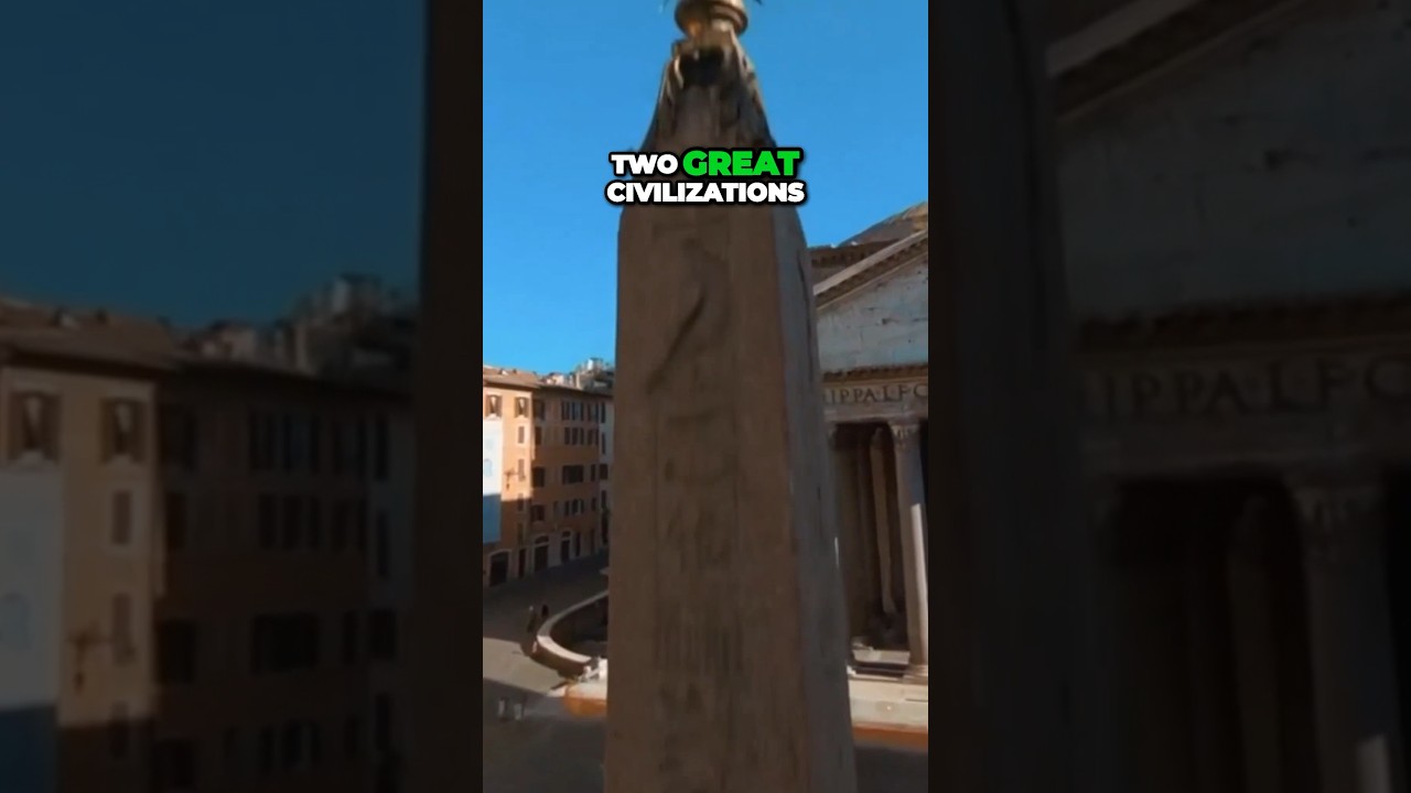 The ancient Egyptian obelisk that sits outside the Roman Pantheon 🏛️