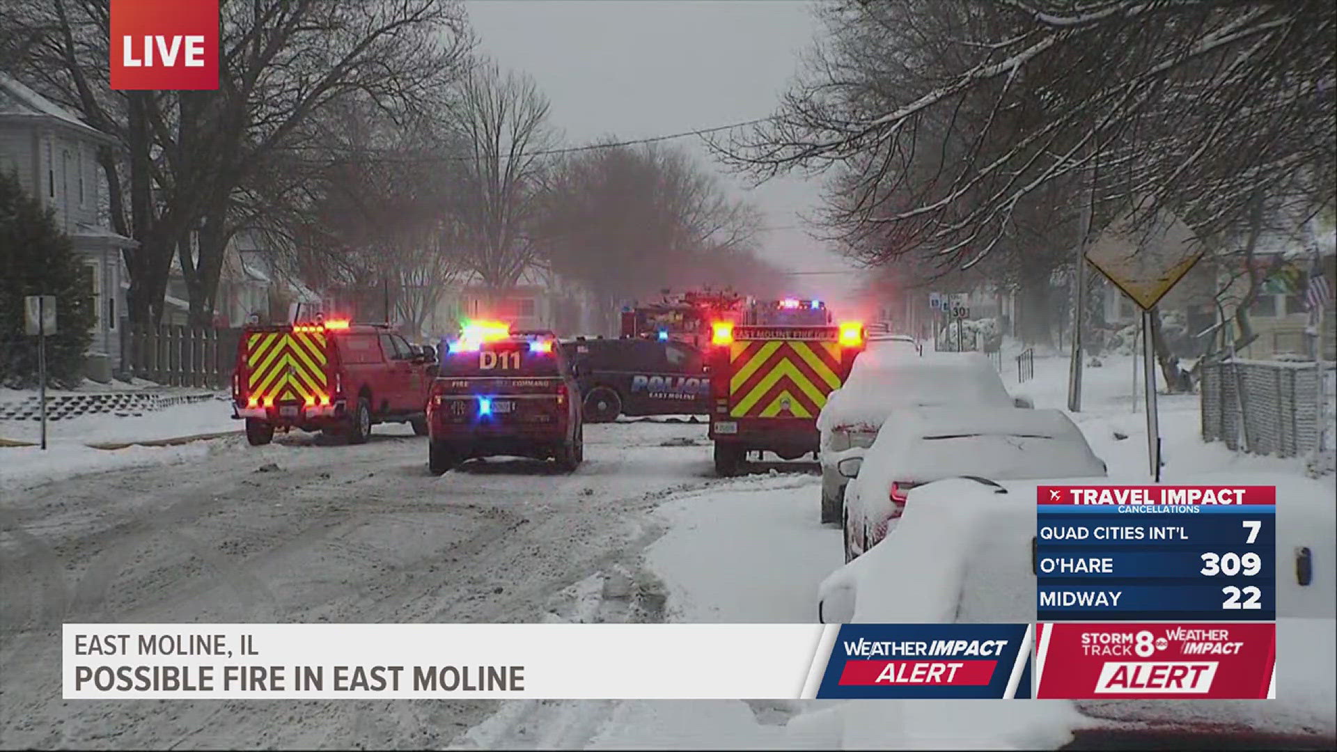 First responders battle house fire on 7th Street in East Moline Monday ...