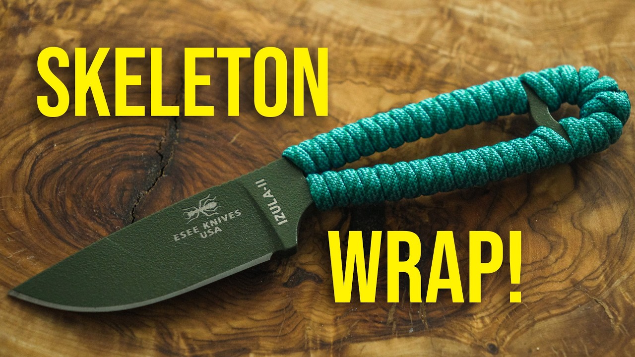 Super minimalist paracord knife handle wrap for the ESEE Izula