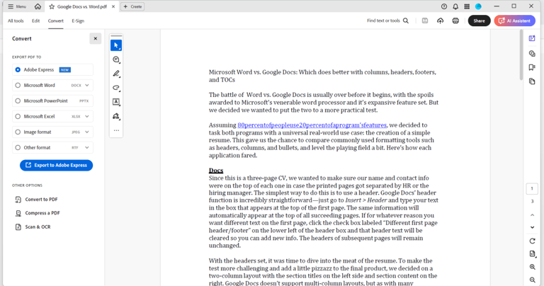 Adobe Acrobat Standard review: A polished PDF editor with clear limits